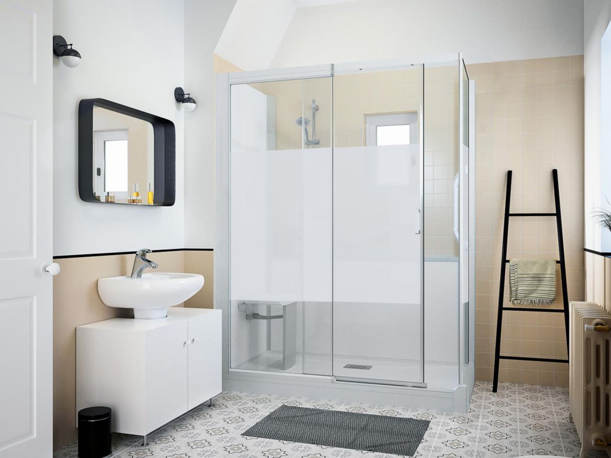 KINEDO DOUCHE - Kinemagic Sérénité 160x90 angle, version mixte, porte ...