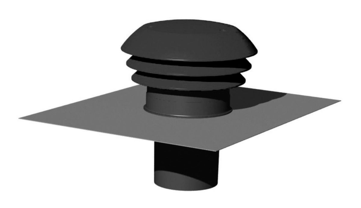 THERMOR - Entrée/sortie air toiture gris diamètre 125 mm Réf 296070 | Cedeo