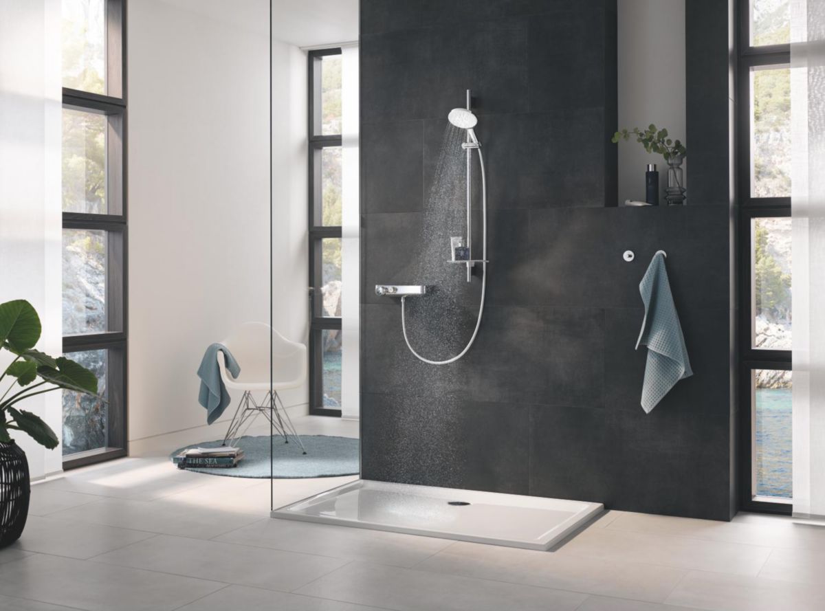 GROHE - Barre de douche 900 mm Rainshower SmartActive Chromé 26603000 ...