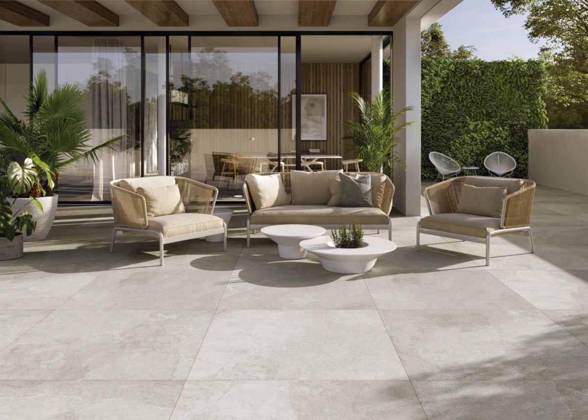 KERABEN - Grès cérame Keraben Mixit beige antidérapant 120 x 120 cm ...