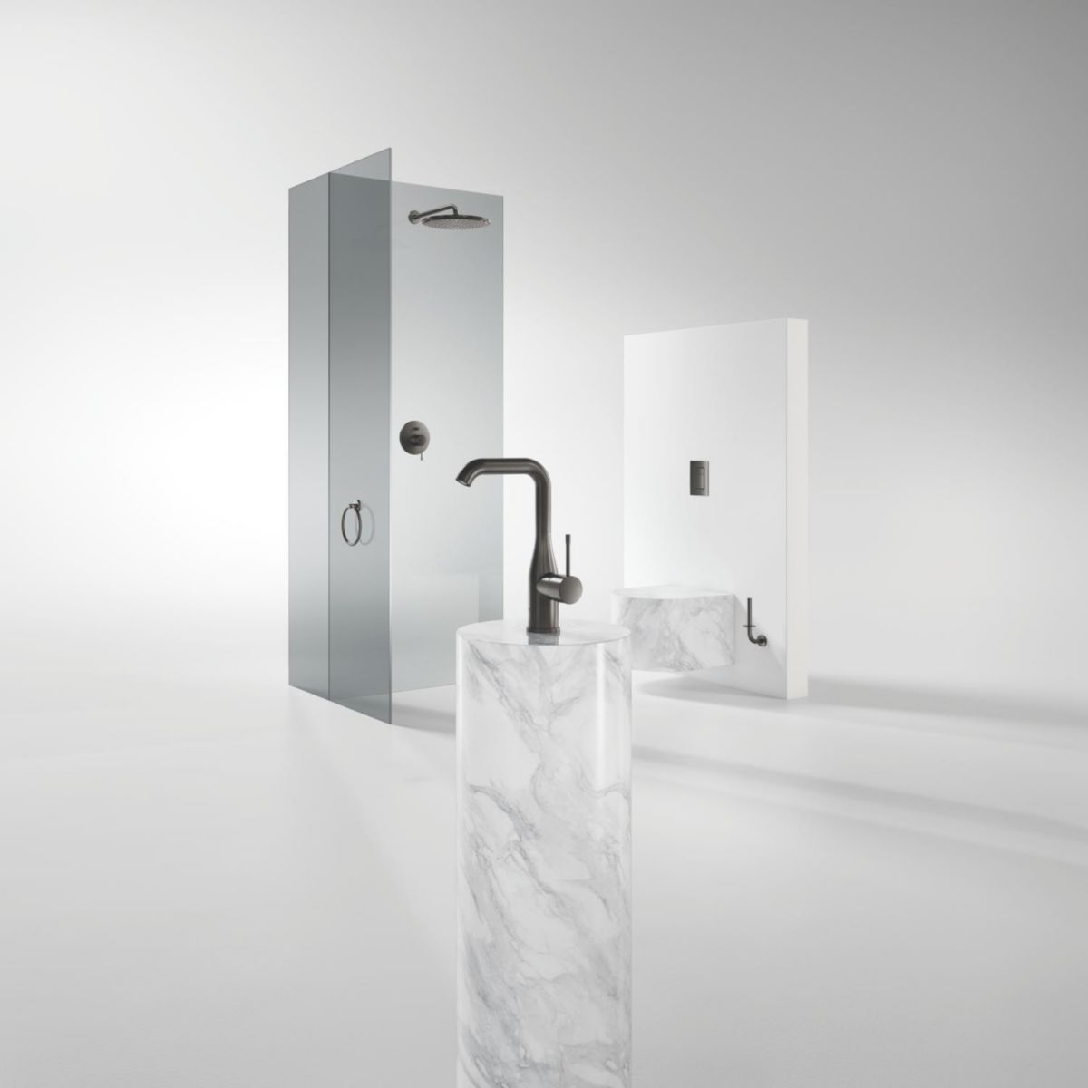 GROHE - Mitigeur monocommande Lavabo Taille L Essence Hard Graphite ...
