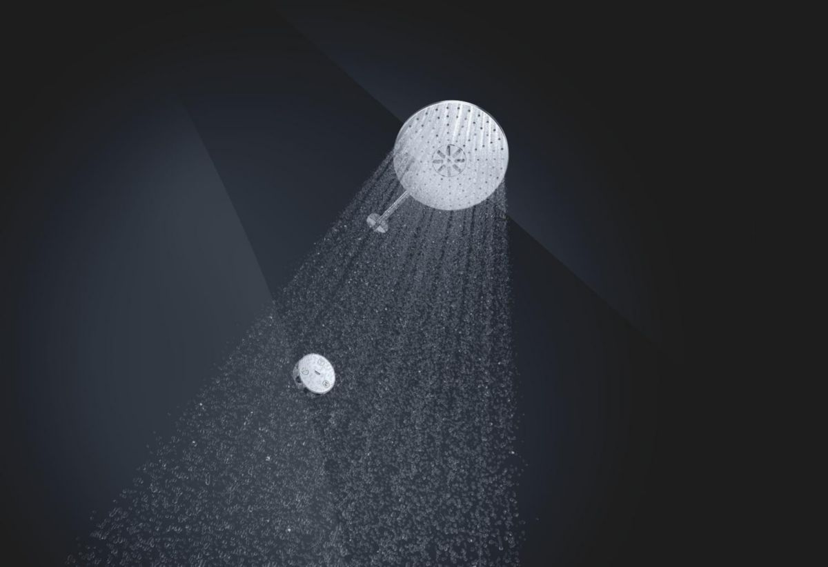 GROHE - Set de douche de tête avec bras 422 mm, 2 jets Rainshower ...