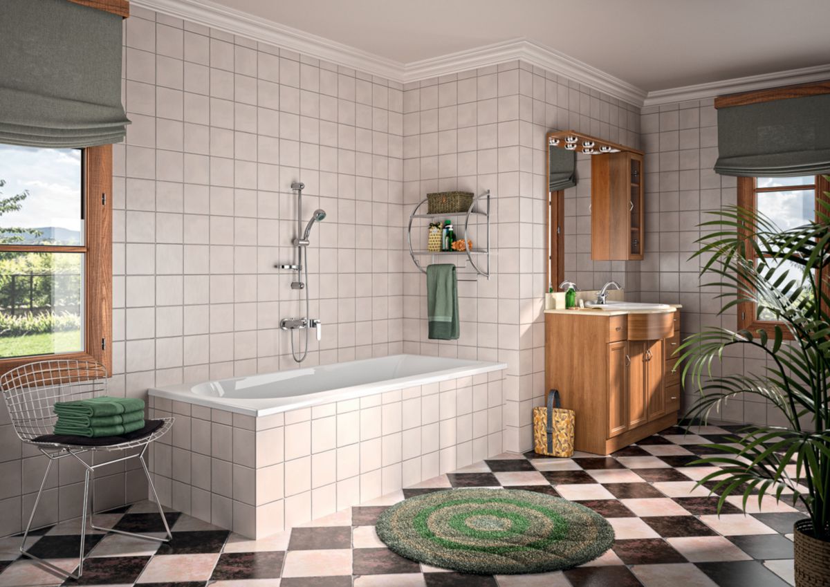 AKW INTERNATIONAL - Pare-douche Level Best pleine hauteur verre Securit ...