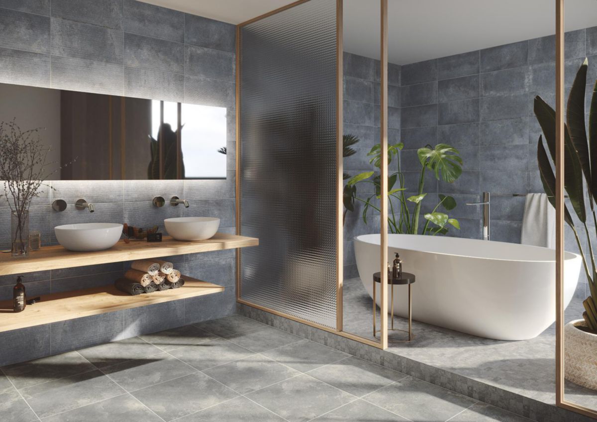 KERABEN - Faïence Keraben Rue de Paris acero 25 x 50 cm R0000488 | Cedeo