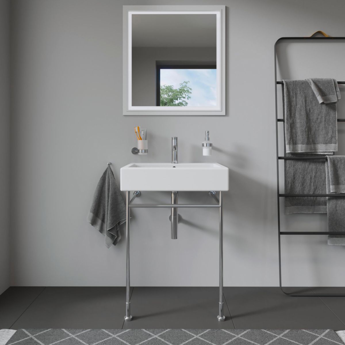 DURAVIT - Lavabo VERO, 60 x 46,5, avec trop-plein et plage de ...