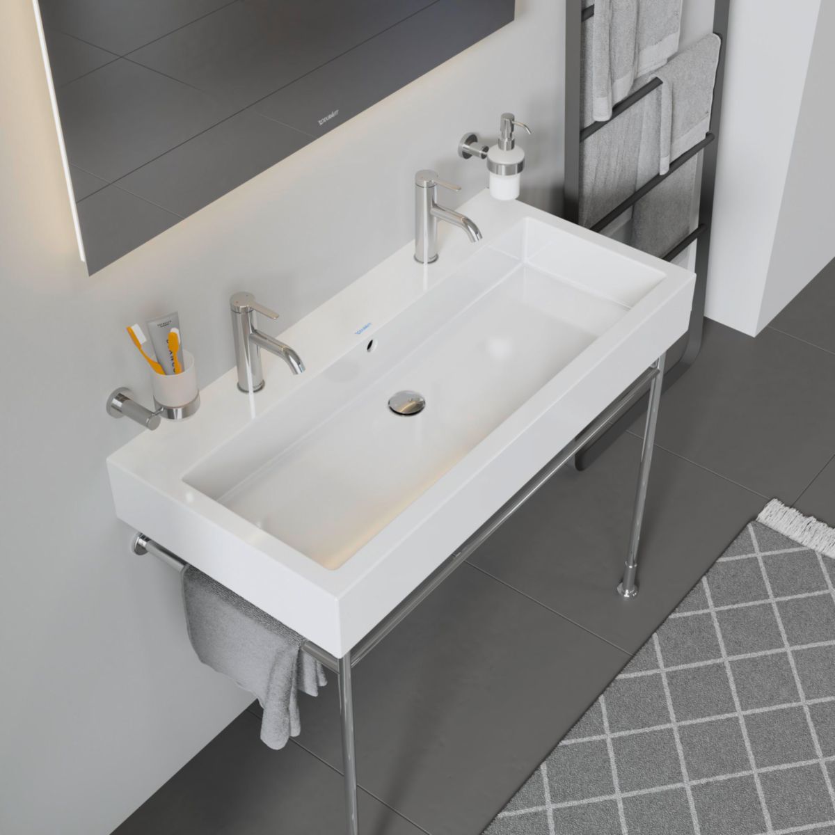 DURAVIT - Lavabo 100 vero 2tr blanc réf. 0454100024 | Cedeo