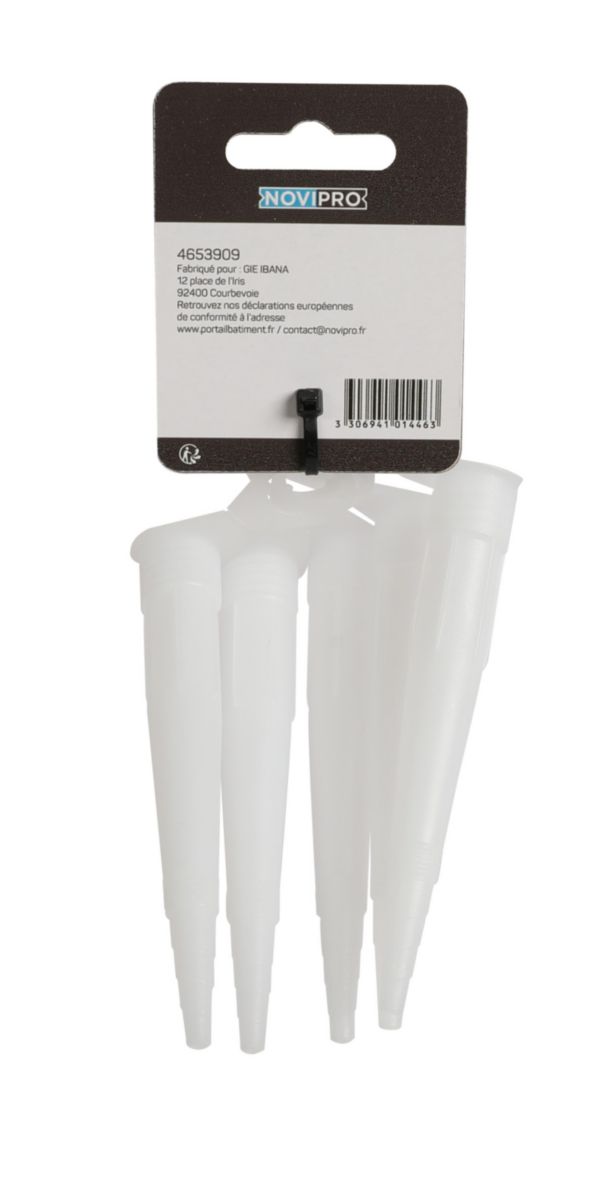 NOVIPRO - Canules Novipro (Lot de 5) pour cartouches de mastic sans capuchon | Cedeo