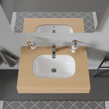 DURAVIT - Vasque D-CODE, 49 x 29, à encastrer, Blanc Réf. 0338490000 ...