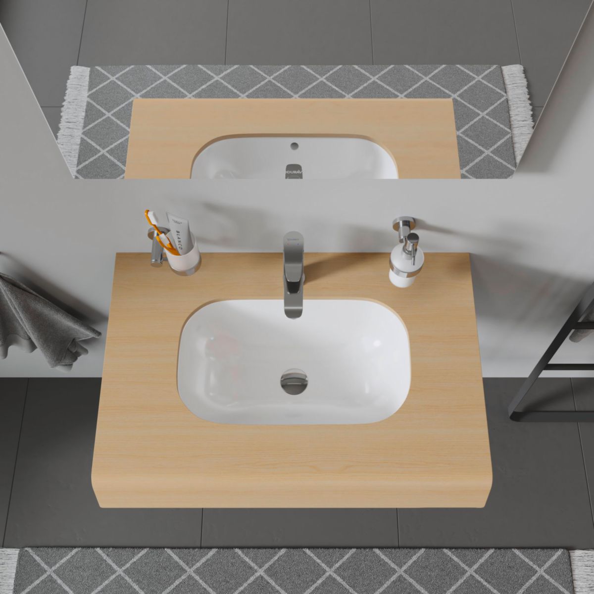 DURAVIT - Vasque D-CODE, 49 x 29, à encastrer, Blanc Réf. 0338490000 ...