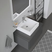 DURAVIT - Vasque VERO, 50 x 47, à poser, meulé, avec trop-plein et ...