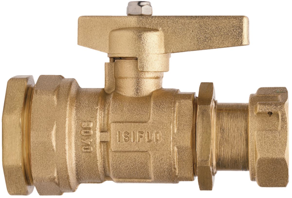 ISIFLO - Robinet droit de compteur à boisseau sphérique Isiflo 4102 25 ...