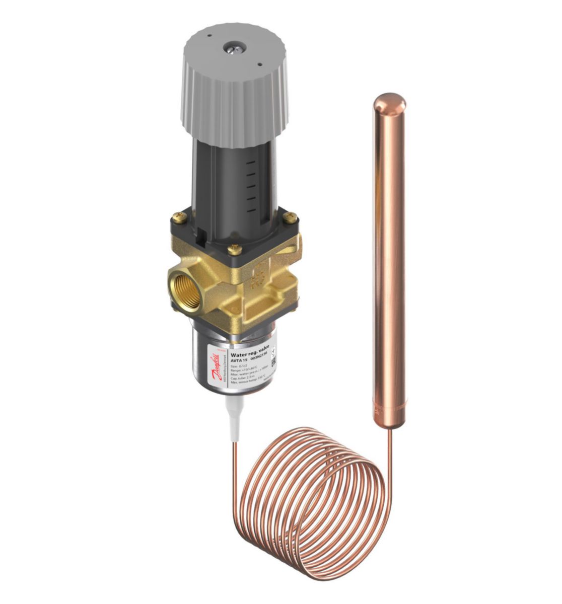 DANFOSS - Vanne à eau thermostatique, AVTA 15, NPT, 1/2-14 Matériau du ...