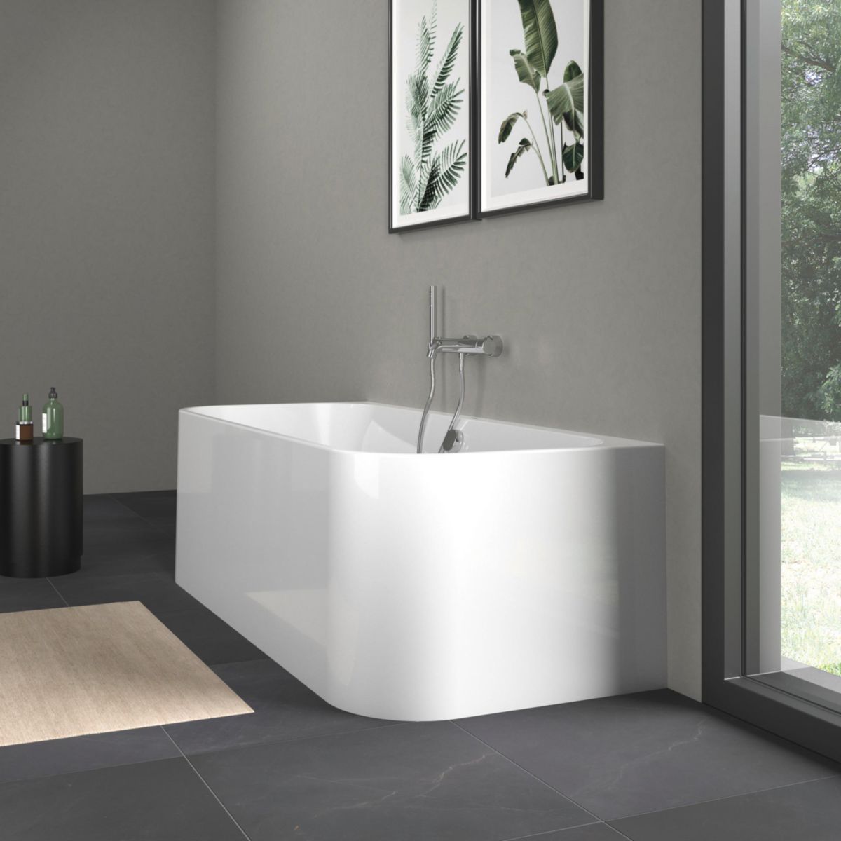 DURAVIT - Baignoire Happy D2 1800x800mm blanc avec habillage acrylique ...