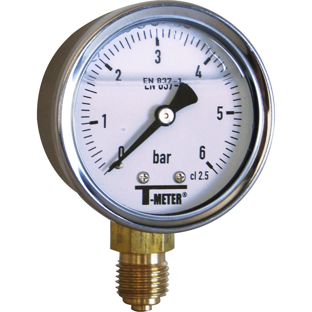 DISTRILABO - Manomètre type 216 D63mm 0 à 10b gly. inox rac.vert 8x13 ...