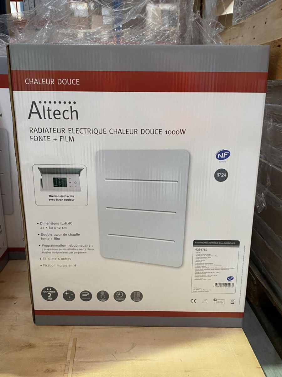 ALTECH - Radiateur électrique inertie sèche Altech fonte + film ...
