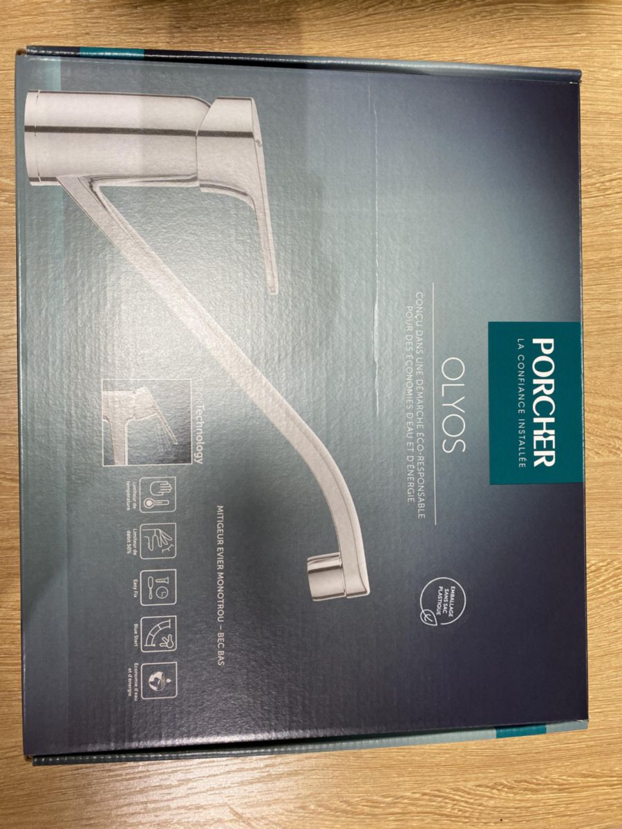 PORCHER - Mitigeur évier Olyos monotrou bec bas C3 Réf. D2511AA | Cedeo