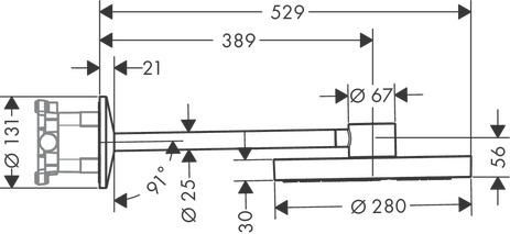 AXOR - AXOR One Douche de tête 280 2jet avec bras de douche 390 mm ...
