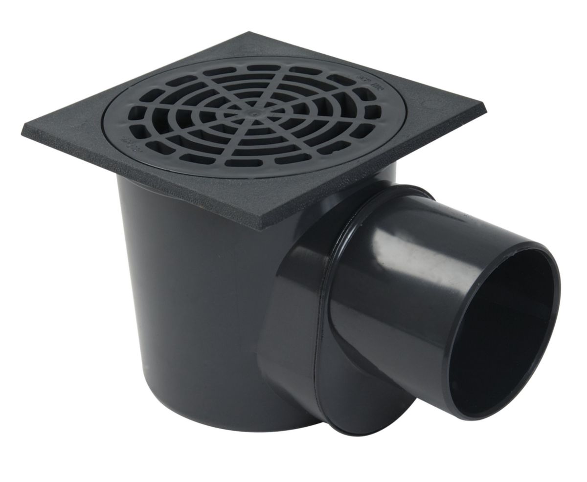 NICOLL - Siphon de cour à panier sortie diamètre 110/100mm gris SCP1110 ...