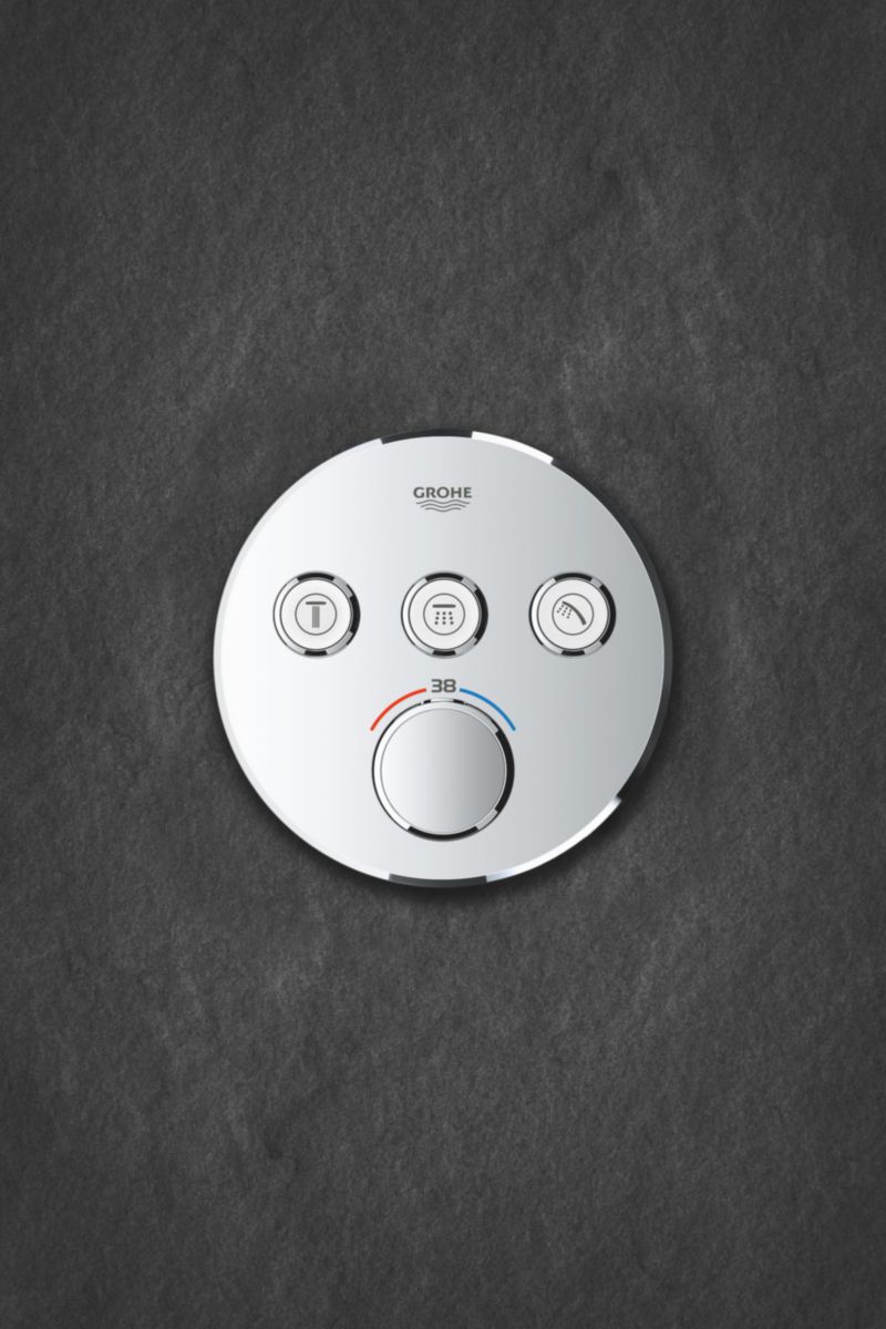 GROHE - Thermostatique pour installation encastrée 3 sorties Grohtherm ...