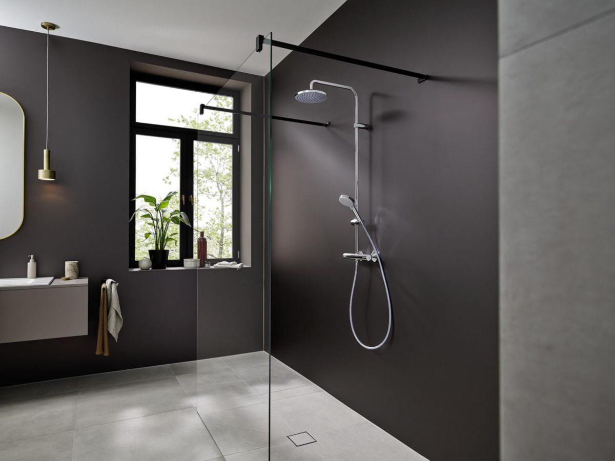 HANSGROHE - Colonne de douche Vernis Blend 200 1 jet, EcoSmart 9 l/min ...