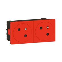 LEGRAND - Legrand - prise de courant 2P+T Mosaic link 4m FB rouge ...