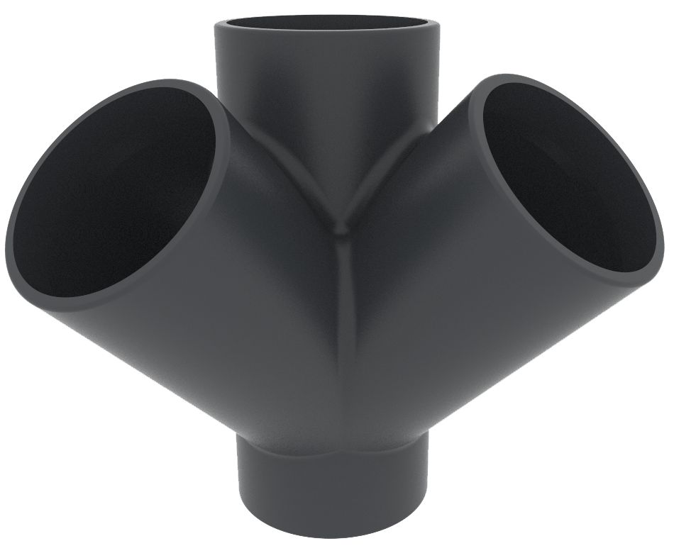 PAM - Embranchement Culotte double d'équerre SMU Plus à 45° en fonte ...