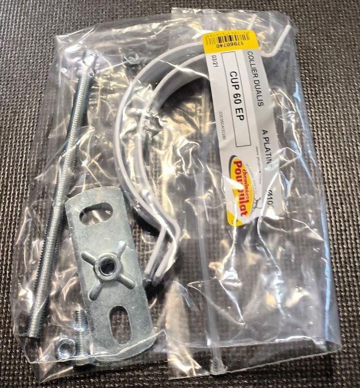 POUJOULAT - Collier universel DUALIS D 100 à platine de fixation CUP 60 ...