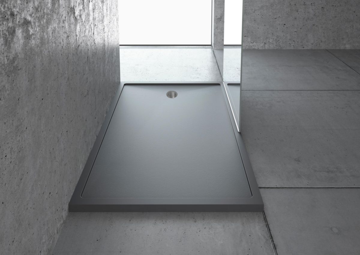 HIDROBOX - Receveur de douche Quadro Kromat Ardoise 90x200 Crema Réf ...