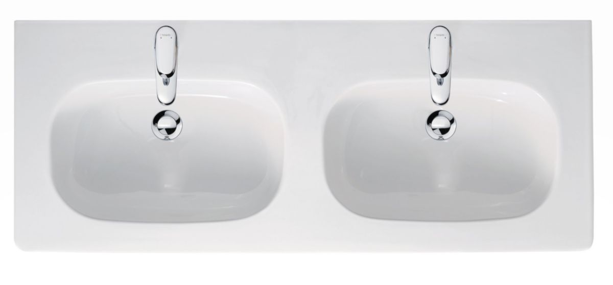DURAVIT - Lavabo double 120 d-code blanc Réf. 03481200002 | Cedeo