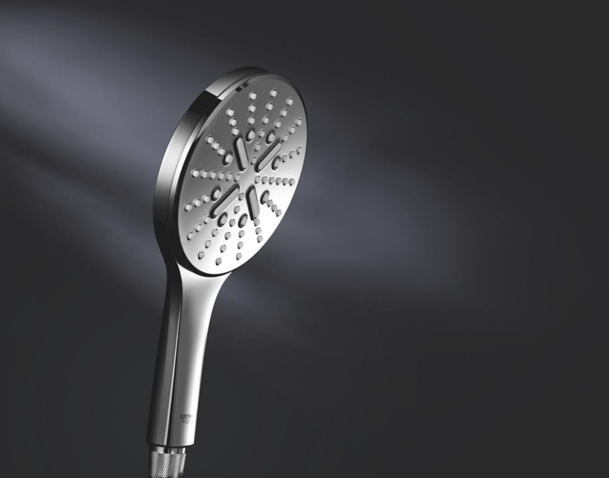 GROHE - Douchette 3 jets Rainshower SmartActive 130 Chromé 26574000 | Cedeo
