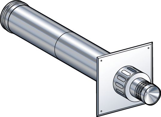 POUJOULAT - Terminal horizontal réglable PGI, diamètre 80 / 130 mm STHR 80 / 130 PGI Réf ...