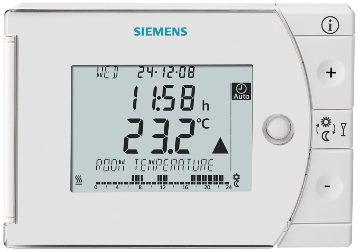 SIEMENS - Thermostat d'ambiance digital programmable hebdomadaire REV réf. BPZ:REV24-XA | Cedeo