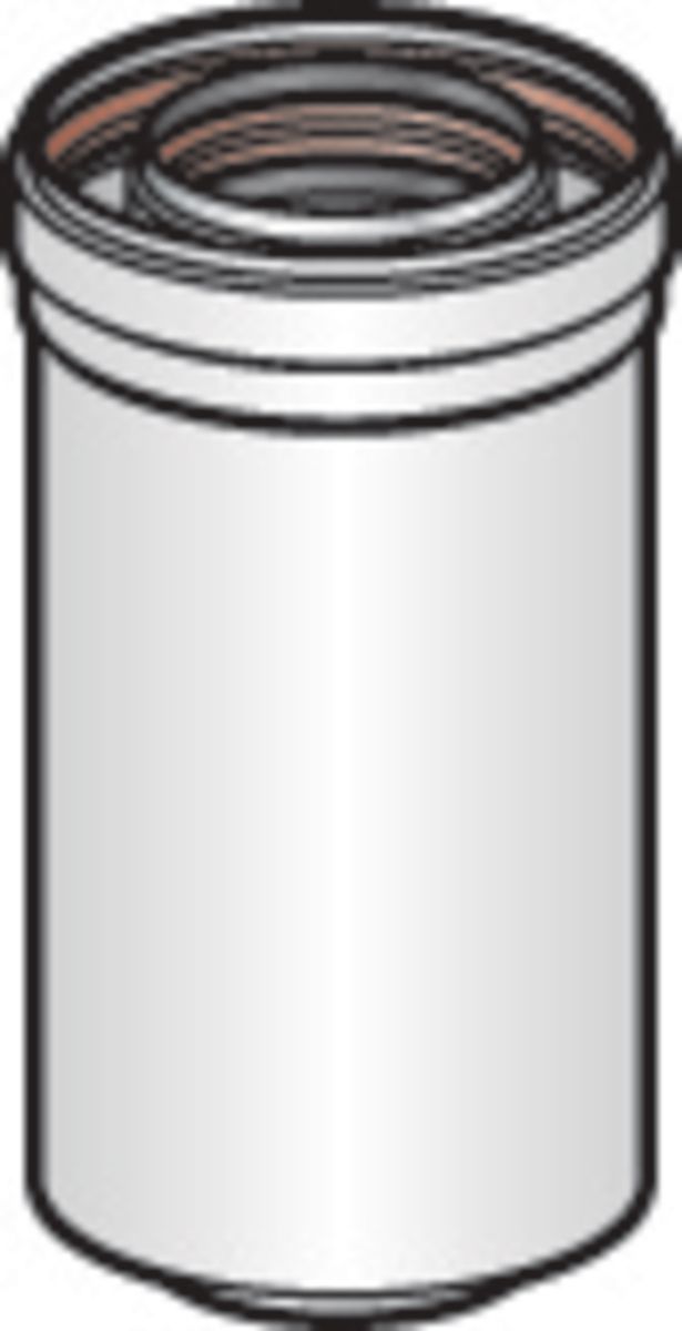 POUJOULAT - Elément droit DUALIS GASALU G.A Aluminium diamètre : 80 / ...