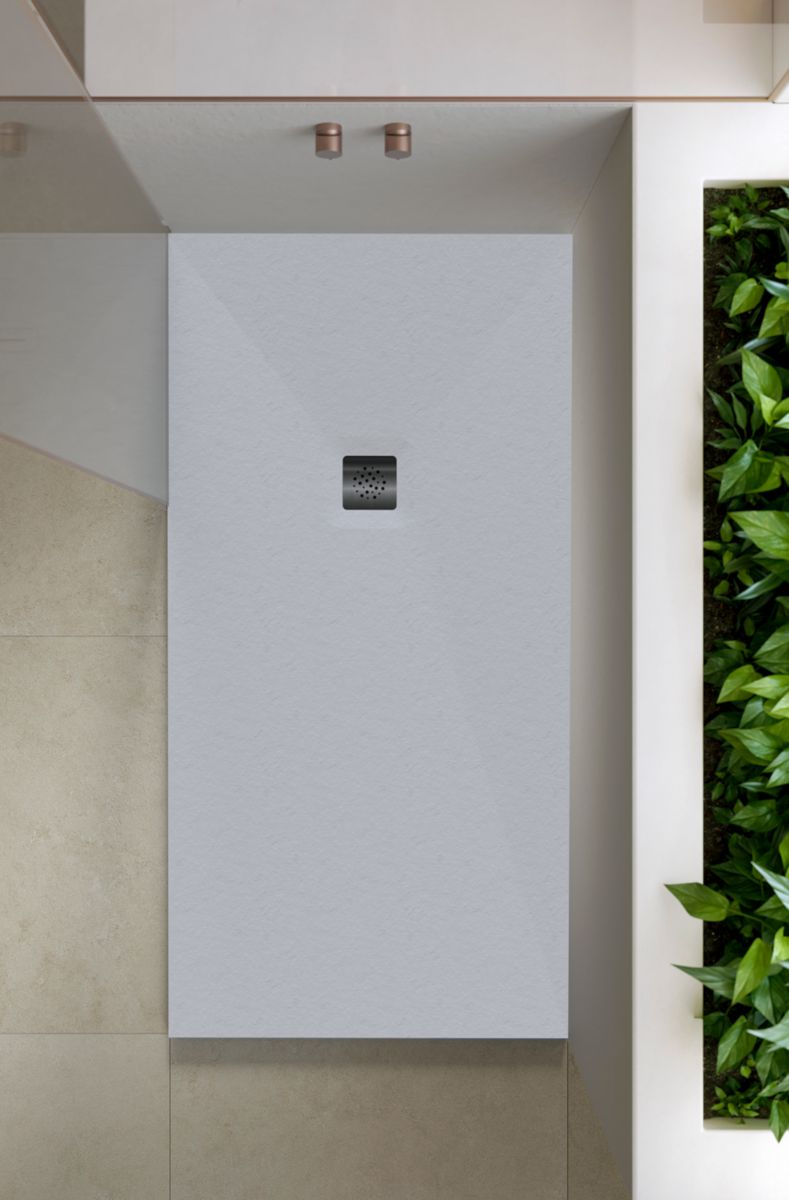 ACQUABELLA CONSTRUPLAS - Receveur de douche ultra léger plume slate 90 noir (negro) (160 x 90 ...