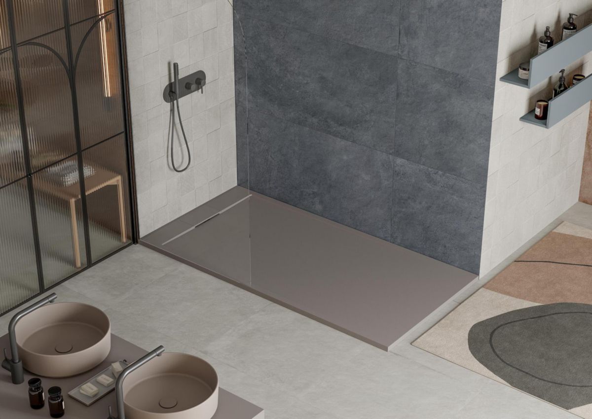 HIDROBOX - Receveur Pure Kromat Microtex 80x130 Pietra Réf. SPUS0015 ...