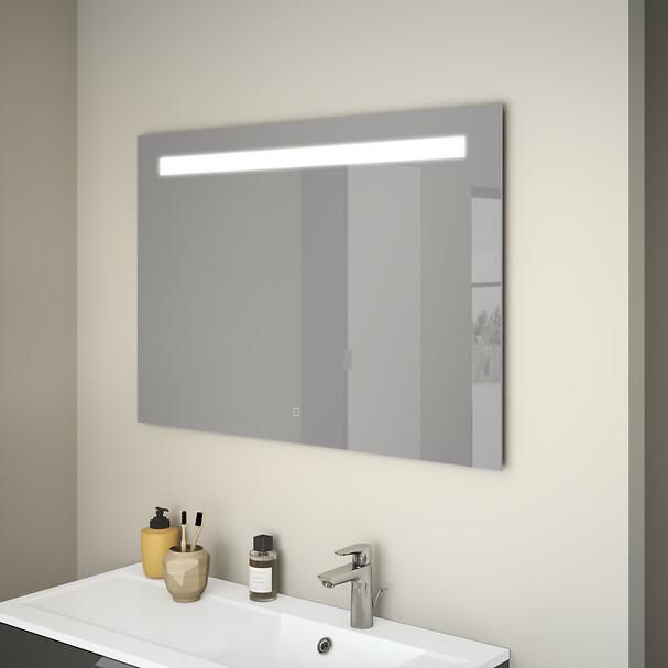 DELPHA - Miroir lumineux antibuee H.69 x L.100 cm eclairage integre Réf ...