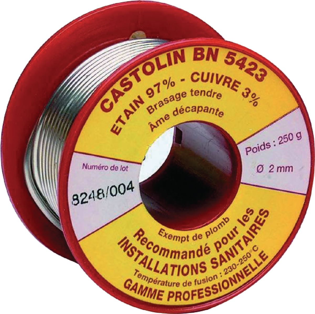 CASTOLIN EUTECTIC - Bobine de fil BC5423 brasage tendre sans plomb ...