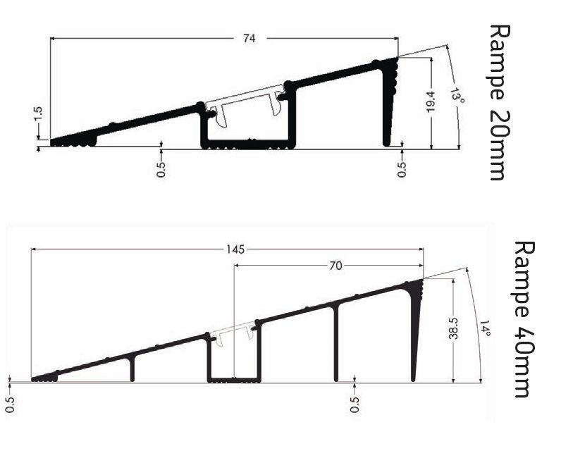AKW INTERNATIONAL - Rampe sur-mesure BRADDAN Réf. 25012 | Cedeo
