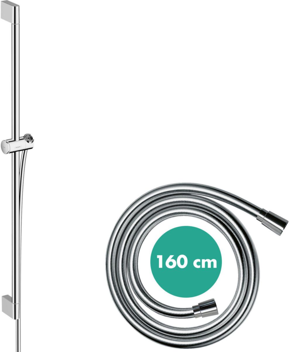 HANSGROHE - hansgrohe Unica Barre de douche Pulsify S 90 cm avec ...