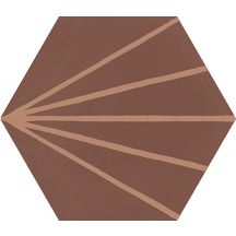 RAGNO - Grès cérame émaillé Ragno Stratford red tratto décor hexagone ...