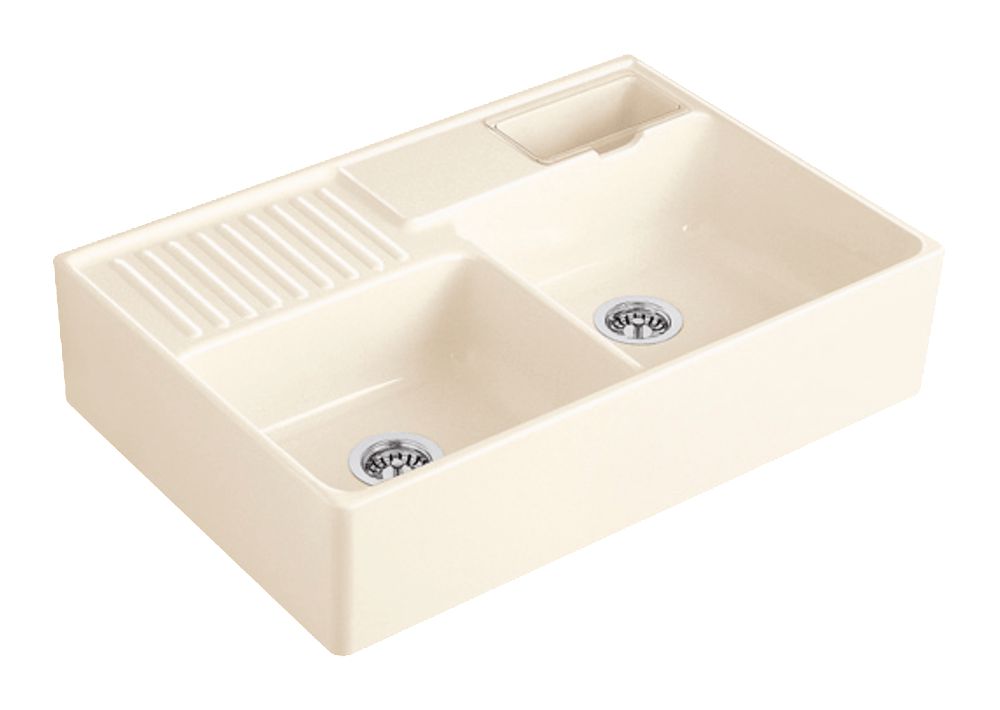 VILLEROY ET BOCH - Evier TRADITION 2 CUVES crème ceramicplus réf ...