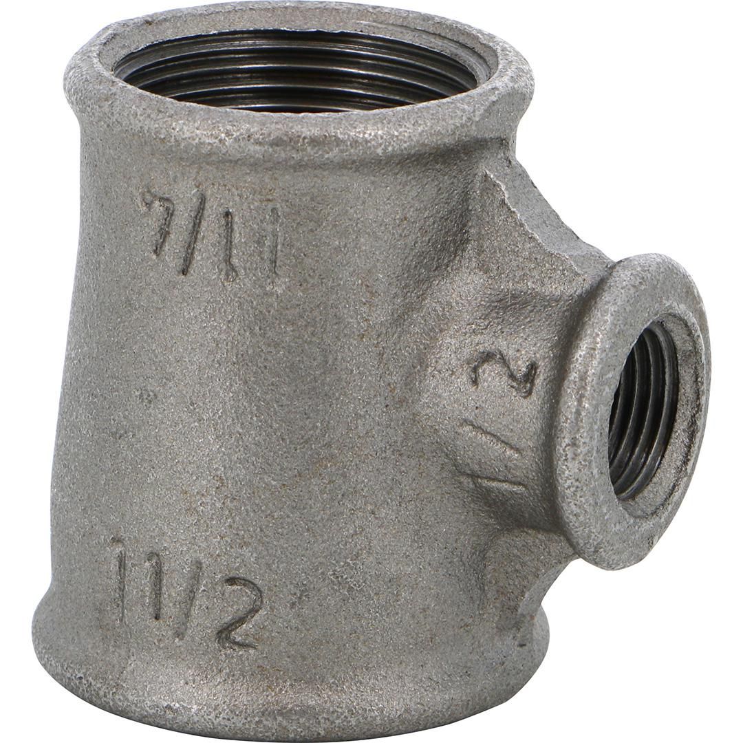 SFERACO - Té réduit 130R fonte malléable noir femelle 40x20x40 réf ...