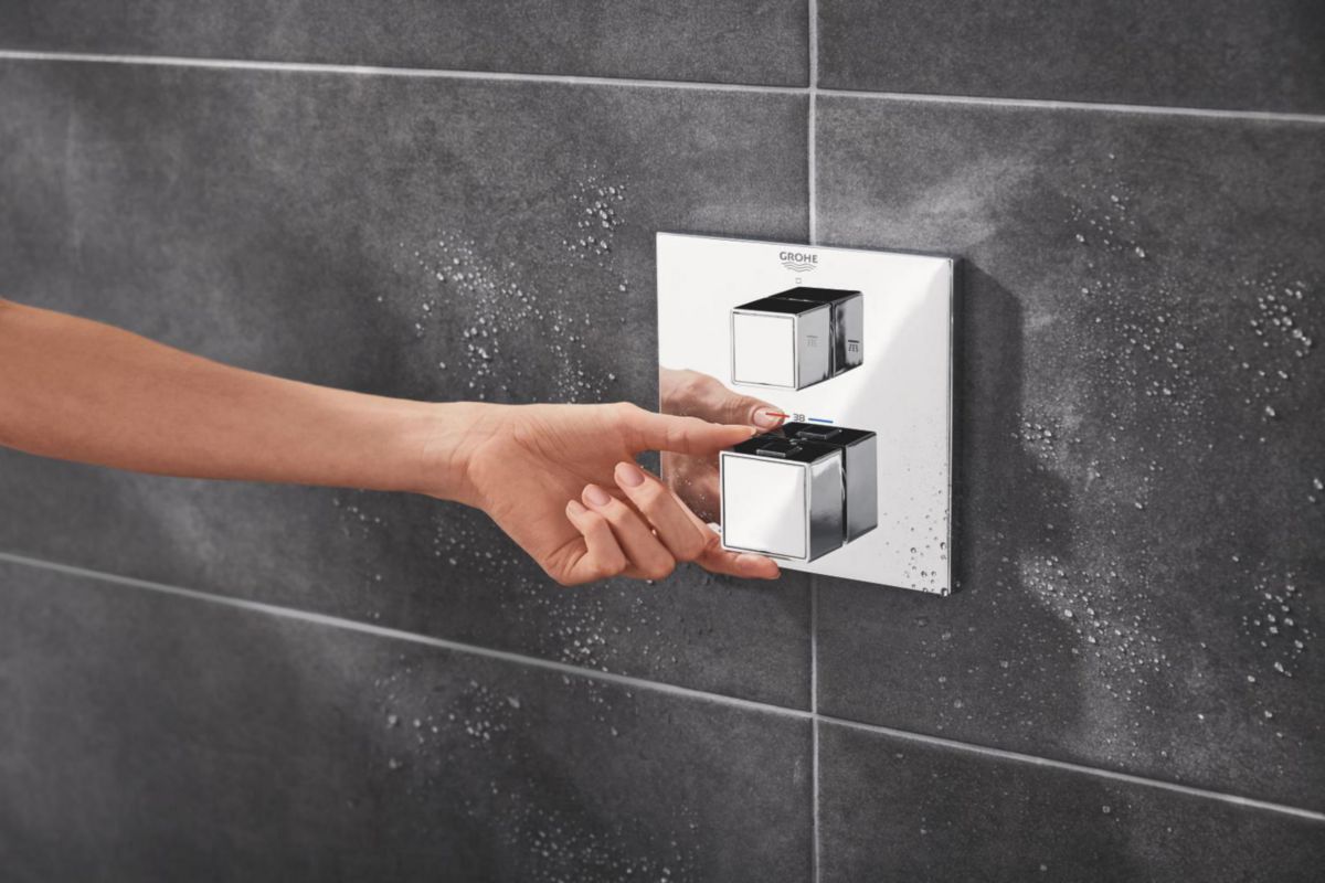 GROHE - Pack douche encastrée avec Rainshower Mono 310 Cube Chromé ...