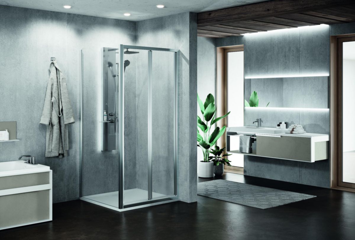 NOVELLINI - Paroi fixe latérale Zephyros 2.0 F 88 Ext. 88-91 Cm verre ...