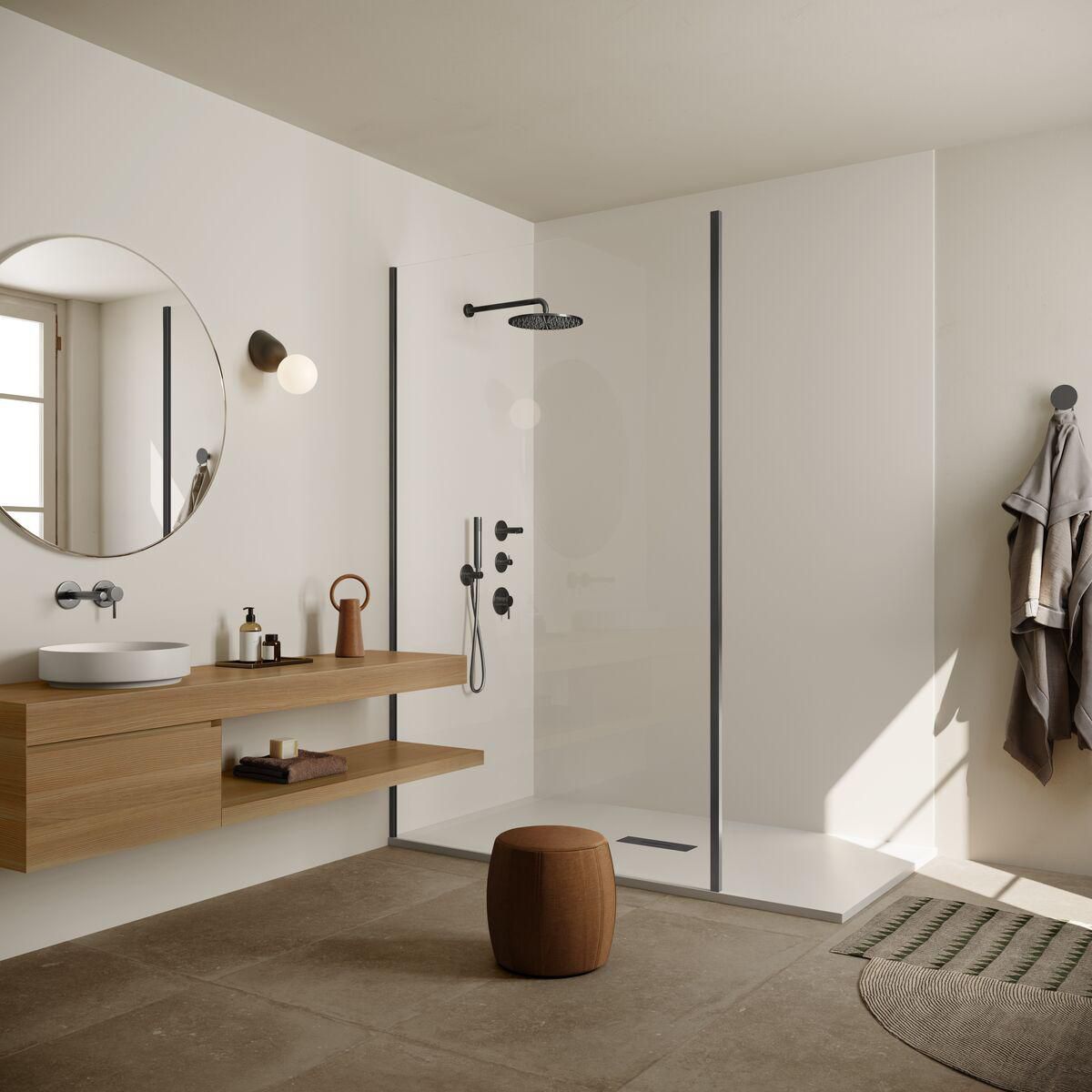 POLYREY - Système de panneaux muraux étanches Polyrey Nuance support composite profil rainure ...