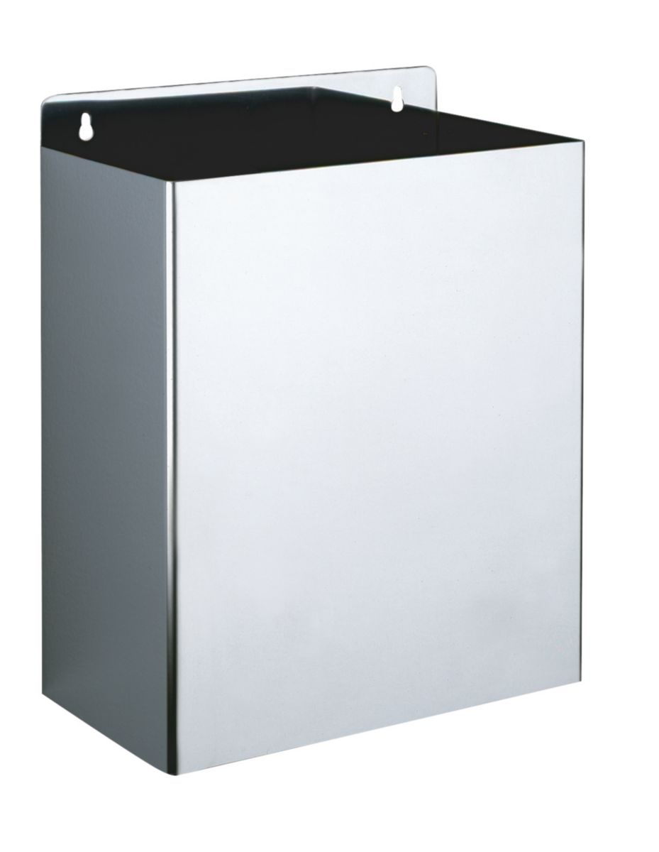 DELABIE - Corbeille rectangulaire inox murale ou à poser réf. 460 | Cedeo