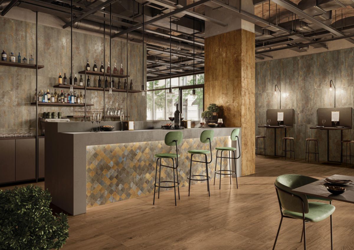 MONOCIBEC - Grès cérame Monocibec Ashley chestnut rectifié 20 x 120 cm ...