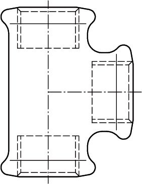 ATUSA - Té fonte malléable 130 galvanisée 66X76 réf 13005009 | Cedeo