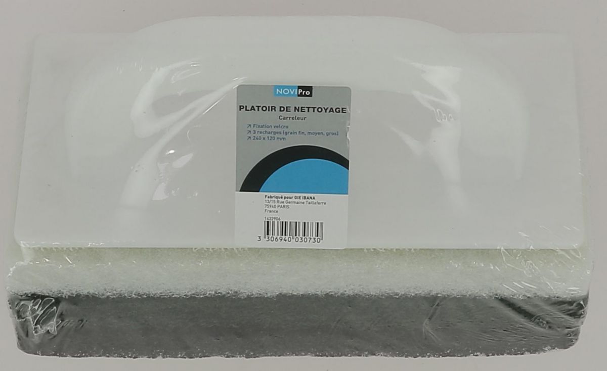 NOVIPRO - Platoir manuel velcro Novipro avec 3 pads blanc vert noir | Cedeo