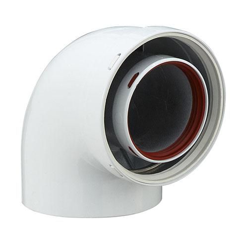 POUJOULAT - Elément coudé 90 DUALIS GASALU G.A Aluminium diamètre : 80 ...